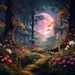 Gorgeous Nature Forest Moon Landscape Digital Art - Etsy