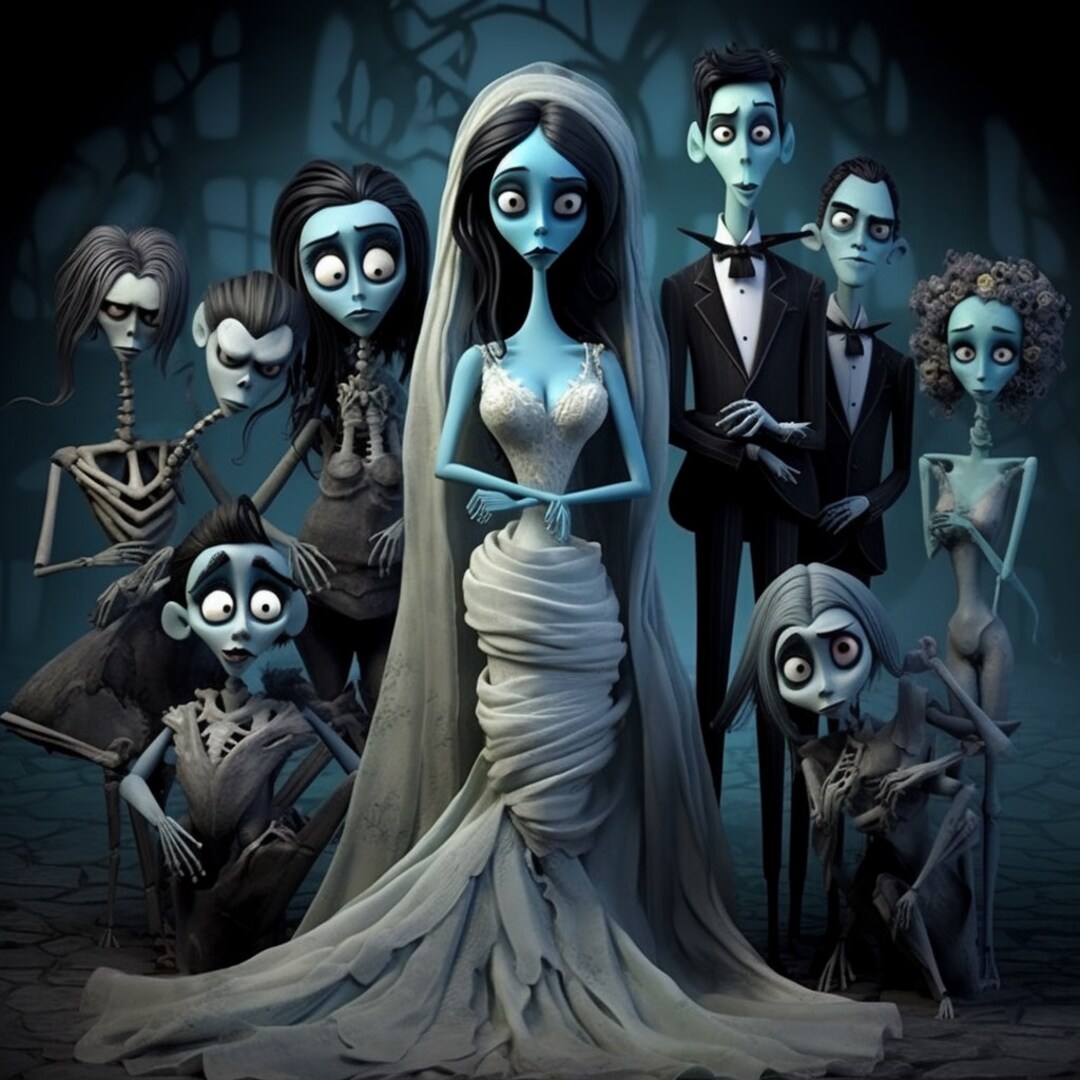 Tim Burton Corpse Bridge Digital Art - Etsy