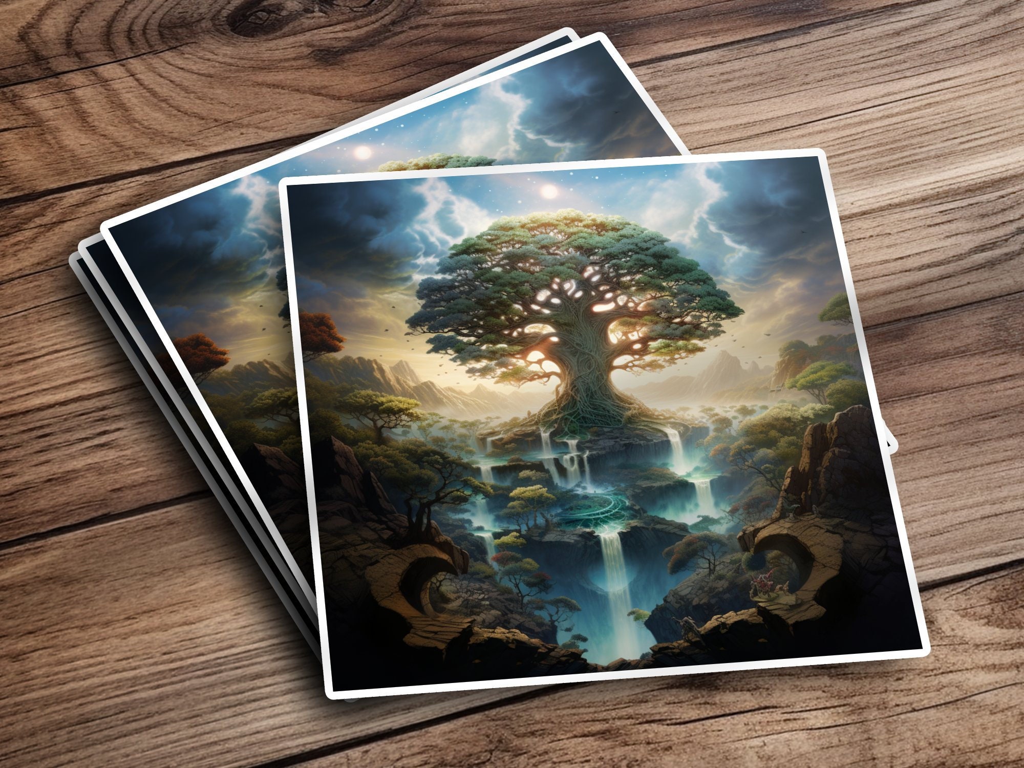 Tree of Life Digital Art – Ai-generated Trippy Wall Print, Spiritual ...