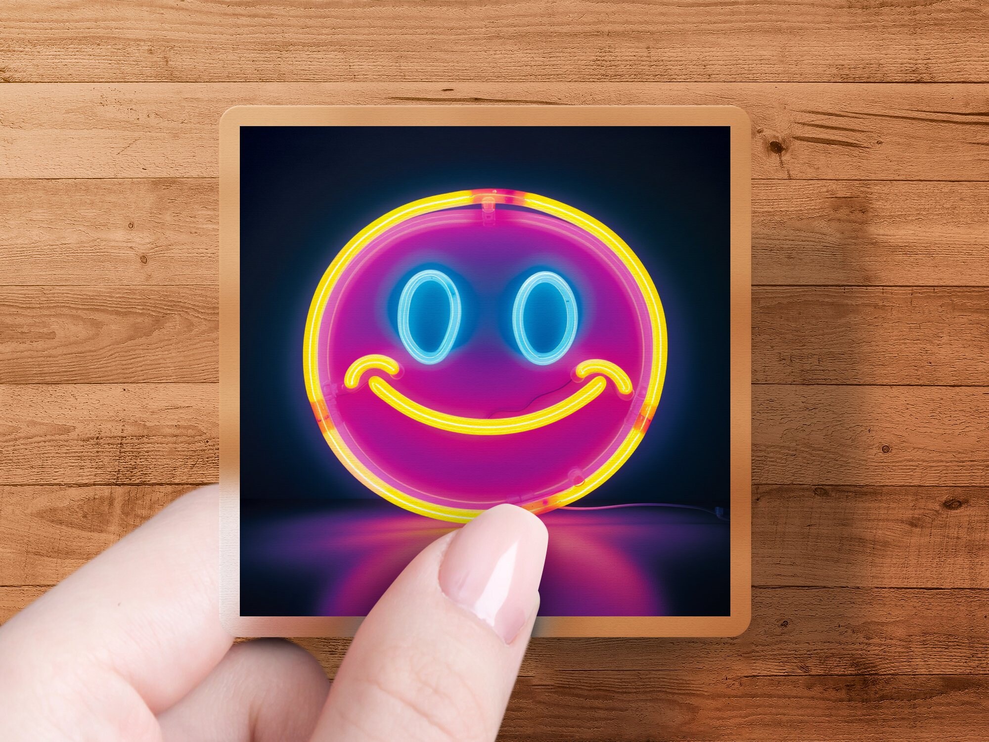 Neon Smiley Face - Etsy