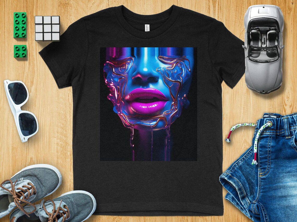 Neon Melting Face - Etsy