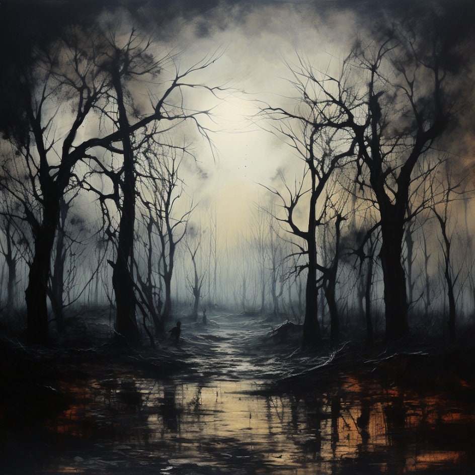 Eerie Haunting Tree Landscape Portrait - Etsy