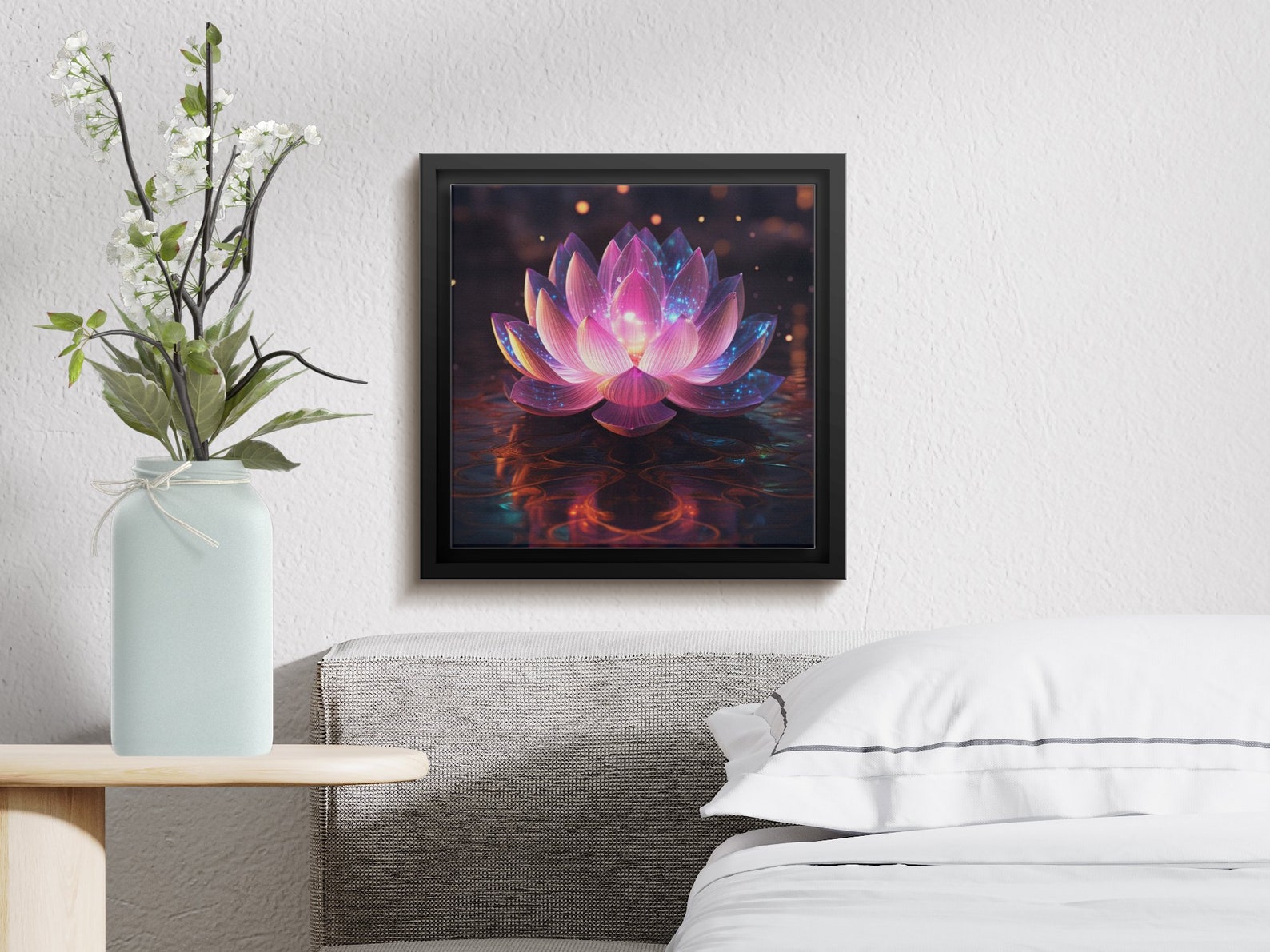 Neon Lotus Flower - Etsy