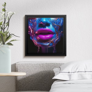 Neon Melting Face - Etsy