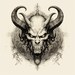 Vintage Devil Head Digital Art - Etsy
