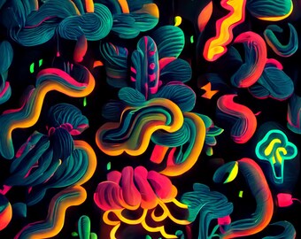 4 Neon Lightning Patterns - Etsy