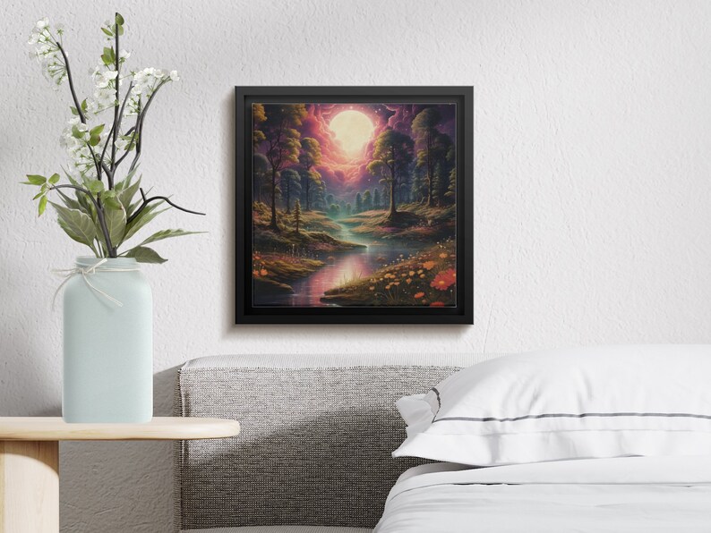 Gorgeous Nature Forest Moon Landscape Digital Art - Etsy