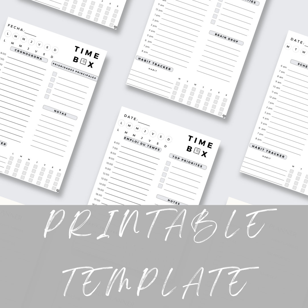 Timebox Daily Planner Based on Elon Musk's Digital Printable Non Dated ...