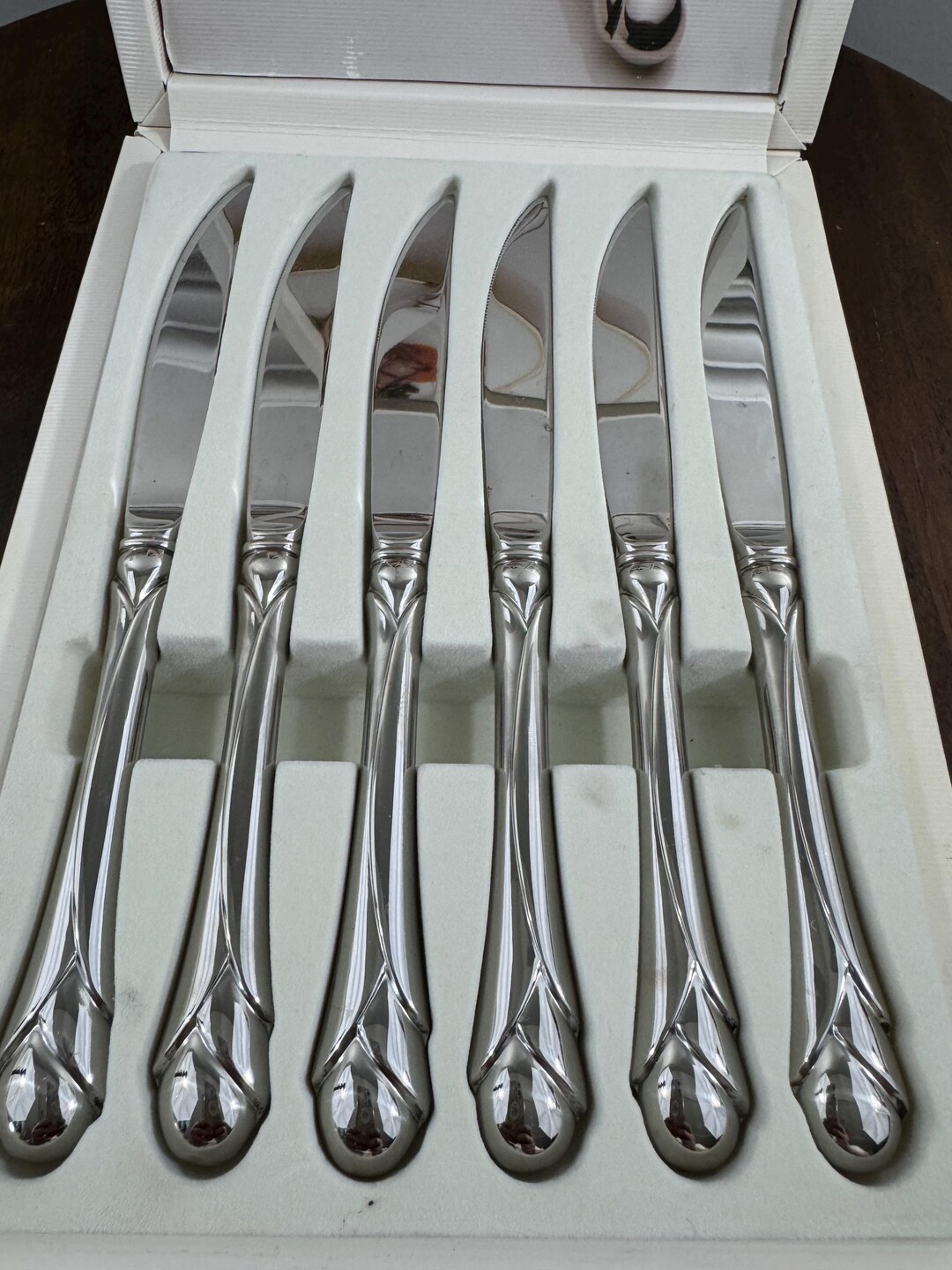 Vintage Mikasa Sweet Pea 6 Steak Knives Gerald Patrick. Brand New Still ...