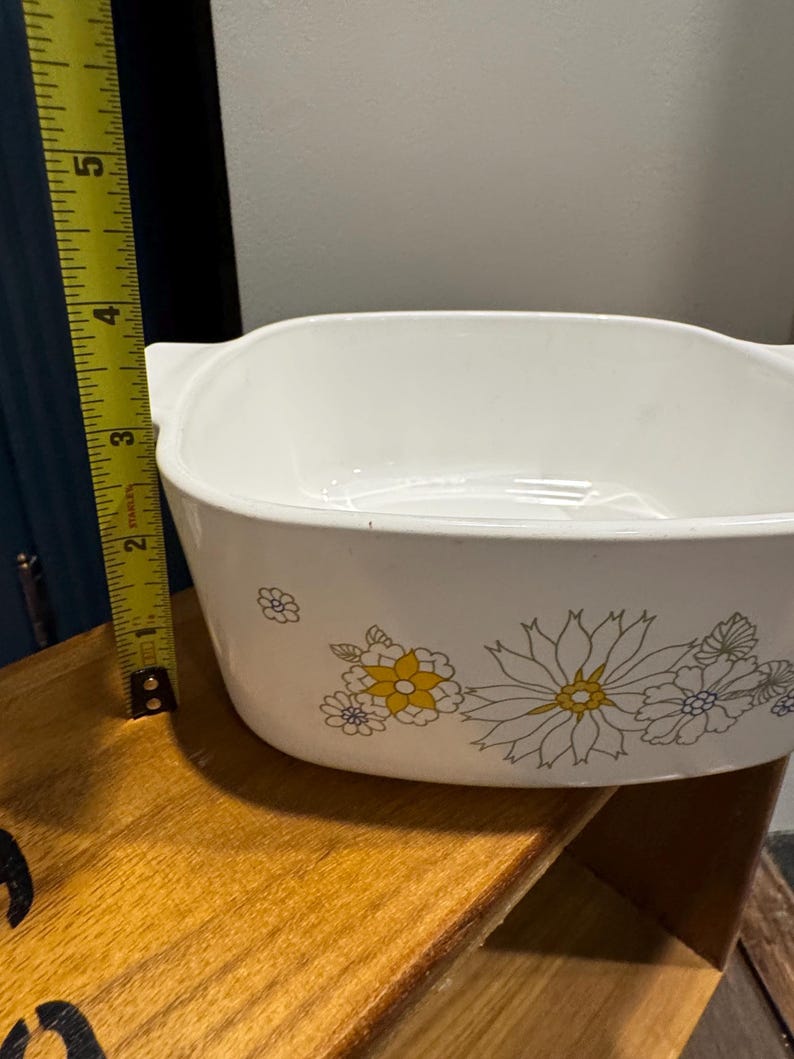 Vintage Corning Ware FLORAL BOUQUET 1 1/2QT Casserole Dish Flowers 1.5 ...