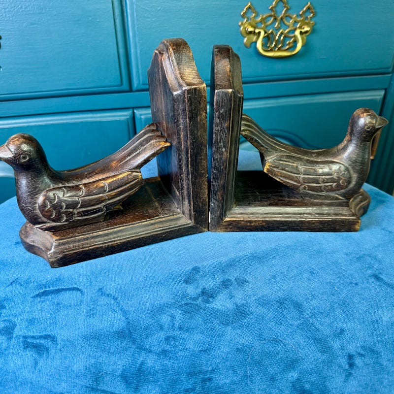 Vintage Bookends Birds - Etsy