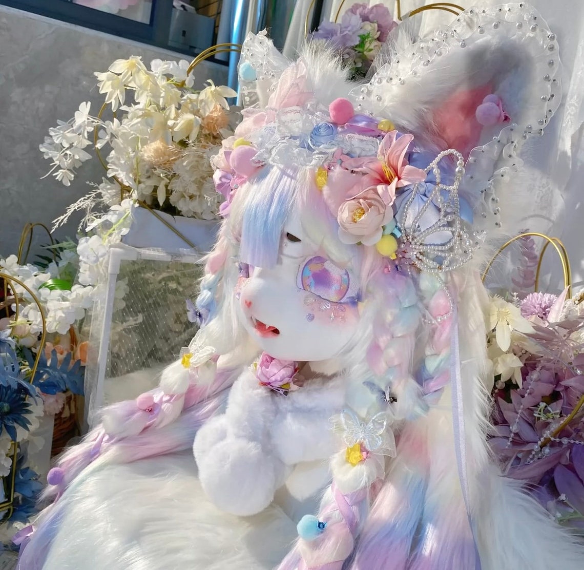 Custom KIG Series Fursuit Headcat Fursuit Headrainbow - Etsy Canada