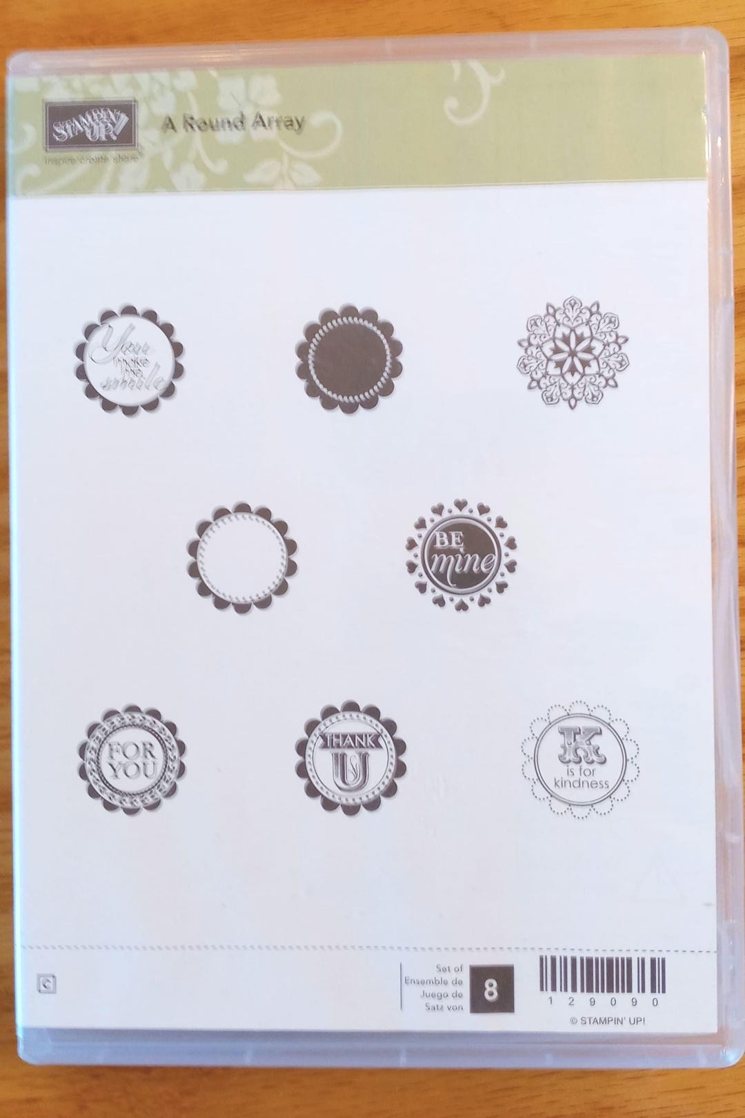 Stampin' up A Round Array Set of 8 Ribber Stamps, Kid's Craft Supplies ...