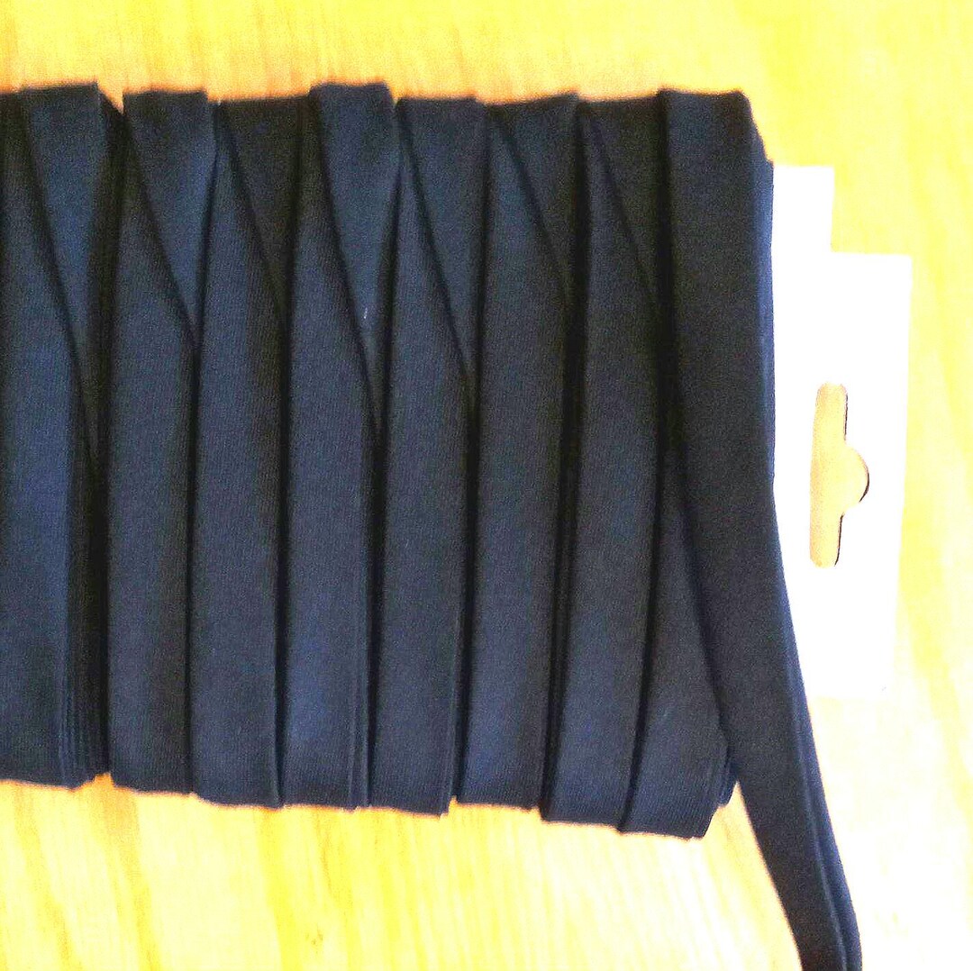 3 Yards Black Cotton Double Fold Bias Tape - 1/2