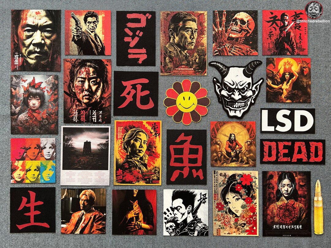 CUSTOM MADE PATCHES | Dtg Print Sew Oo Patches, Japanese Patch, Horror ...