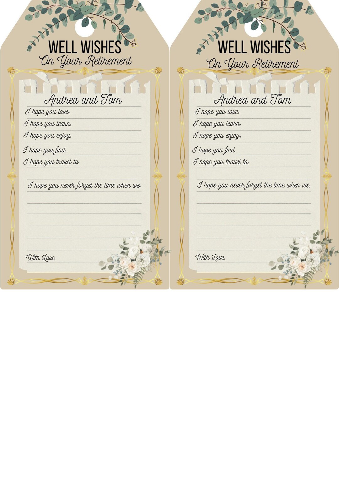 Wishing Tags-digital Download - Etsy