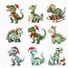 Christmas Dinosaur Clipart PNG, Dino Christmas Clipart, Holiday ...