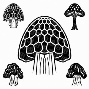 Morel Svg, Dxf, Png - Spring Svg - Mushroom Svg - Morel Hunter - Etsy