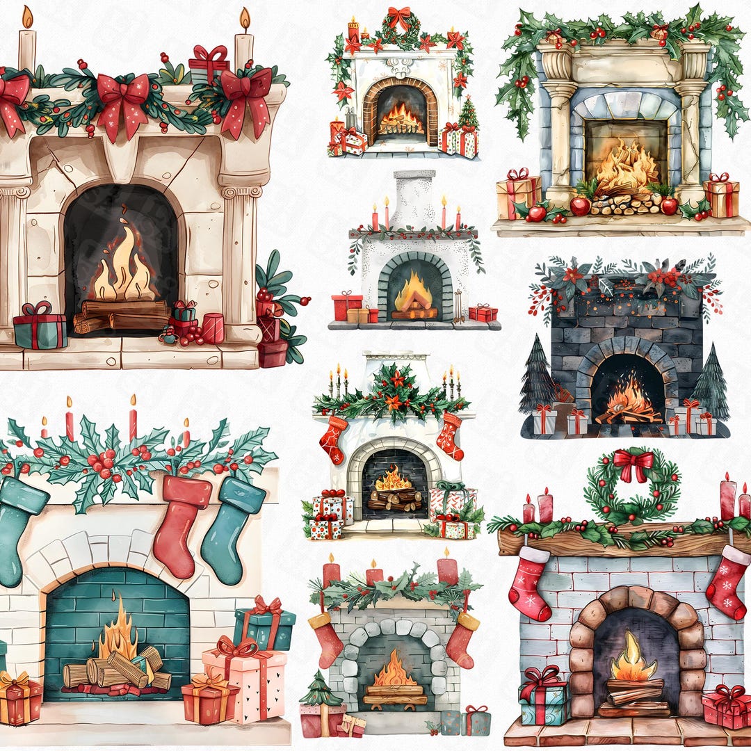 36 Christmas Fireplace Clipart Png, Fireplace Christmas Clipart Png ...