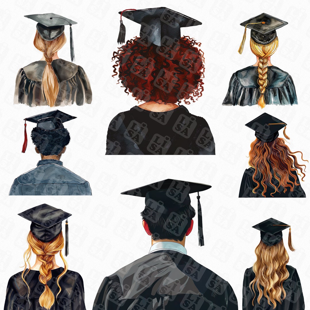 Watercolor Graduation Png, Graduation Cap, Graduation Clipart ...