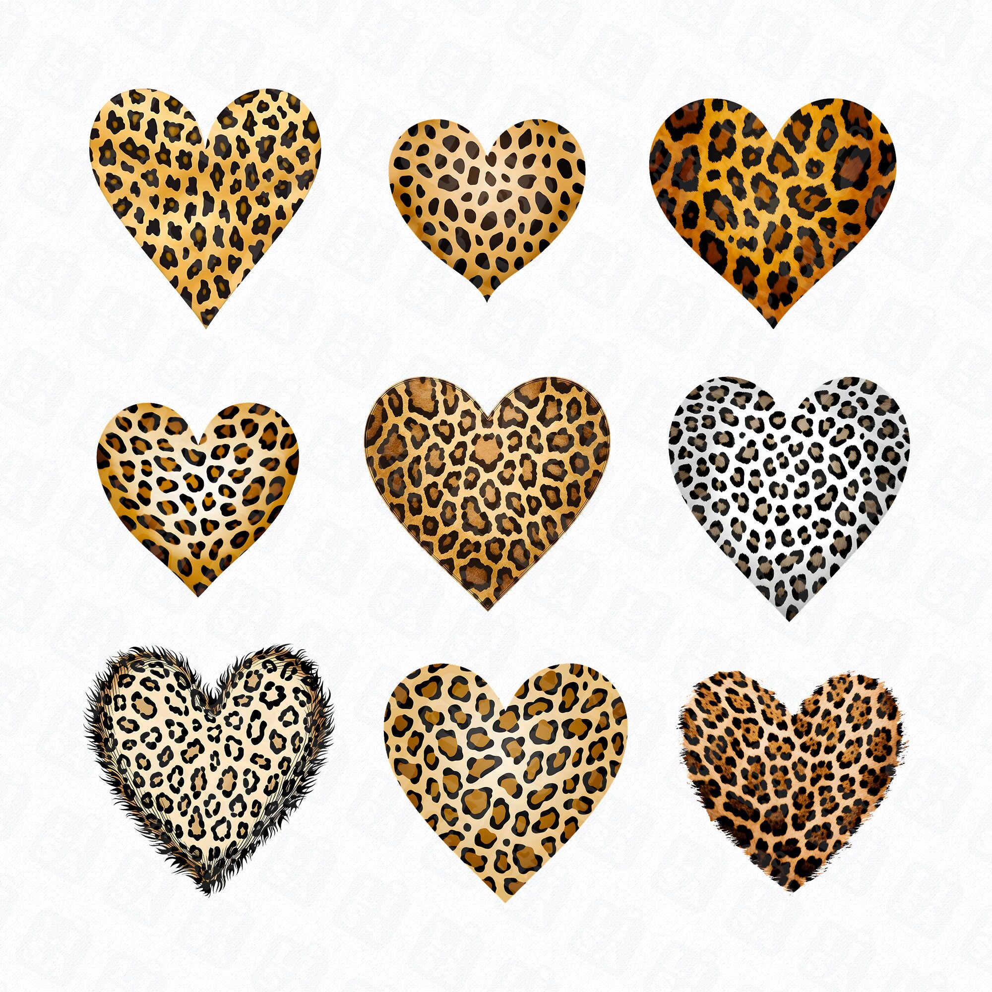Leopard Heart Png Heart Clipart Valentines Day Png Leopard - Etsy