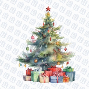 27 Watercolor Christmas Tree Png Craft Making Clipart - Christmas ...