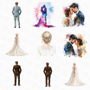 41 Wedding Bride Back View Clipart, Groom Png Back View - Bride Png ...