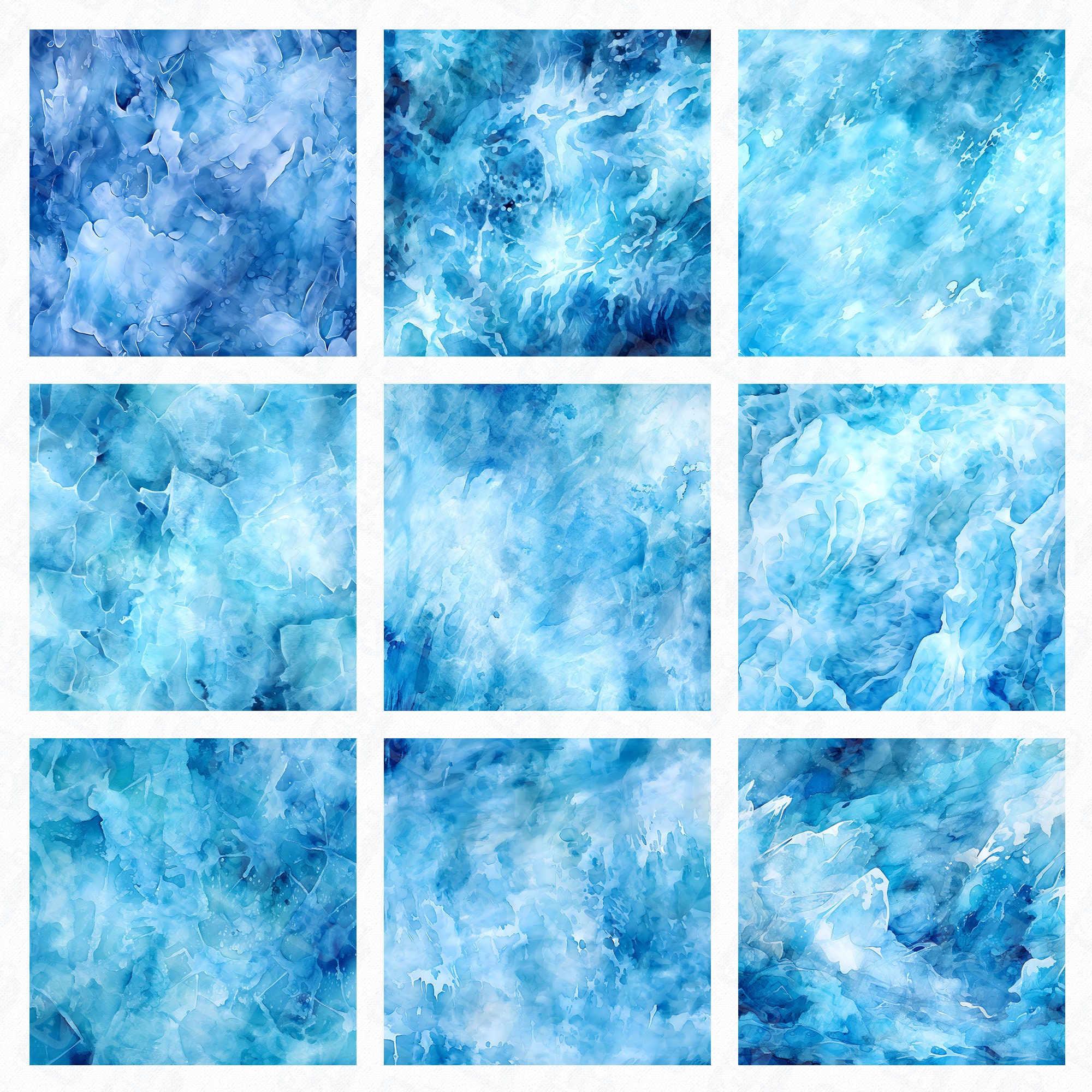 Watercolor Frozen Digital Paper Digital Background Winter - Etsy