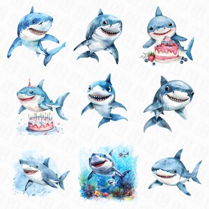 23 Watercolor Baby Shark Png - Digital Baby Shark Png, Baby Shark ...