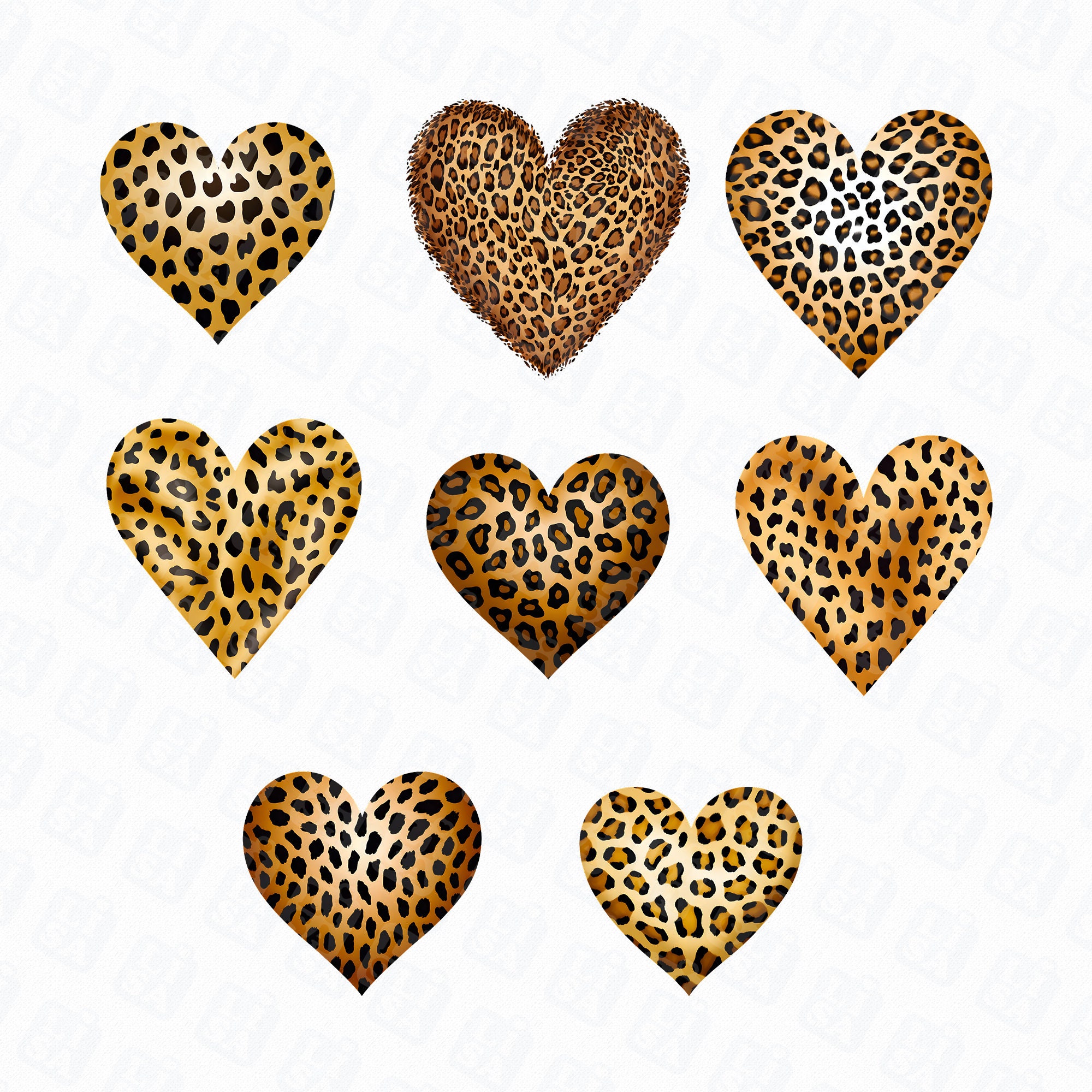 Leopard Heart Png Heart Clipart Valentines Day Png Leopard - Etsy