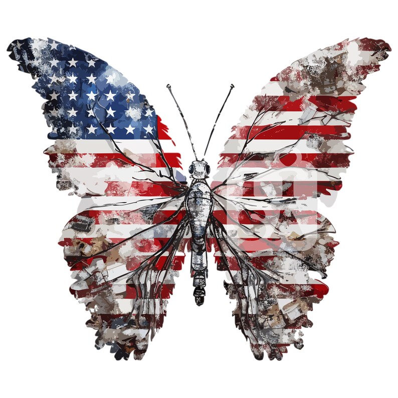 28 Watercolor Patriotic Butterfly Png American Butterfly Png - Etsy
