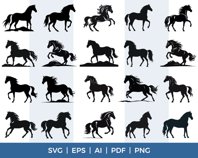 20 Horse Svg Equestrian Svg Farm Animals Vector Farm Life - Etsy