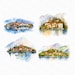 Watercolor Lake Como Png Northern Italy Trip Lake Clipart - Etsy