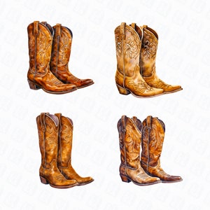 Watercolor Cowboy Boots Png - Cowgirl Clipart, Western Png, Country Png ...