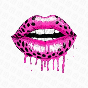 Pink Leopard Lips Png Valentines Day - Love Png, Westren Lips Png ...