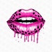 Pink Leopard Lips Png Valentines Day - Love Png, Westren Lips Png ...