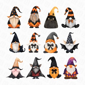 63 Halloween Gnomes Png - Orange Gnomes Clipart, Autumn Gnomes Clipart ...