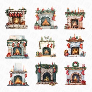 36 Christmas Fireplace Clipart Png, Fireplace Christmas Clipart Png ...