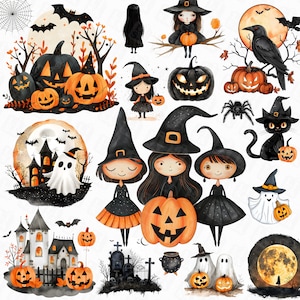 94 Halloween Png Bundle, Halloween Clipart, Ghost Png, Witch Png ...