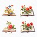Watercolor Floral Book Png Book With Flowers Designs With Transparent ...