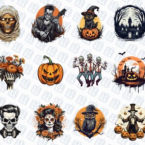 Spooky Halloween PNG Clipart Set - Perfect for Crafting and Digital ...