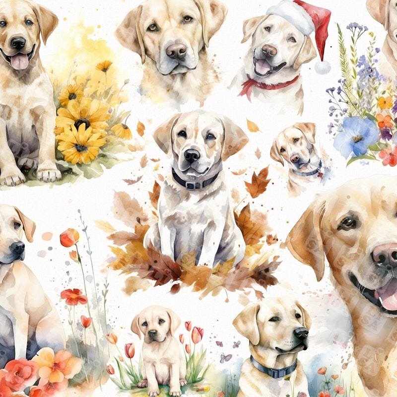 Yellow Lab Watercolor - Etsy