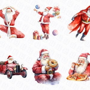 50 Watercolor Santa Clipart Png - Christmas Png Images With Transparent ...
