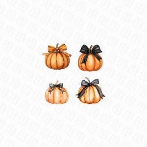 68 Coquette Pumpkin Png, Bow Pumpkin Sublimation, Cute Pumpkin Bundle ...