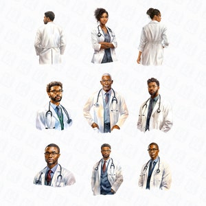Watercolor Doctor Png Designs - Medical Png, Doctor Clipart, Woman, Man ...