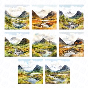 Scottish Highland Digital Paper - Digital Background, Scotland Nature ...