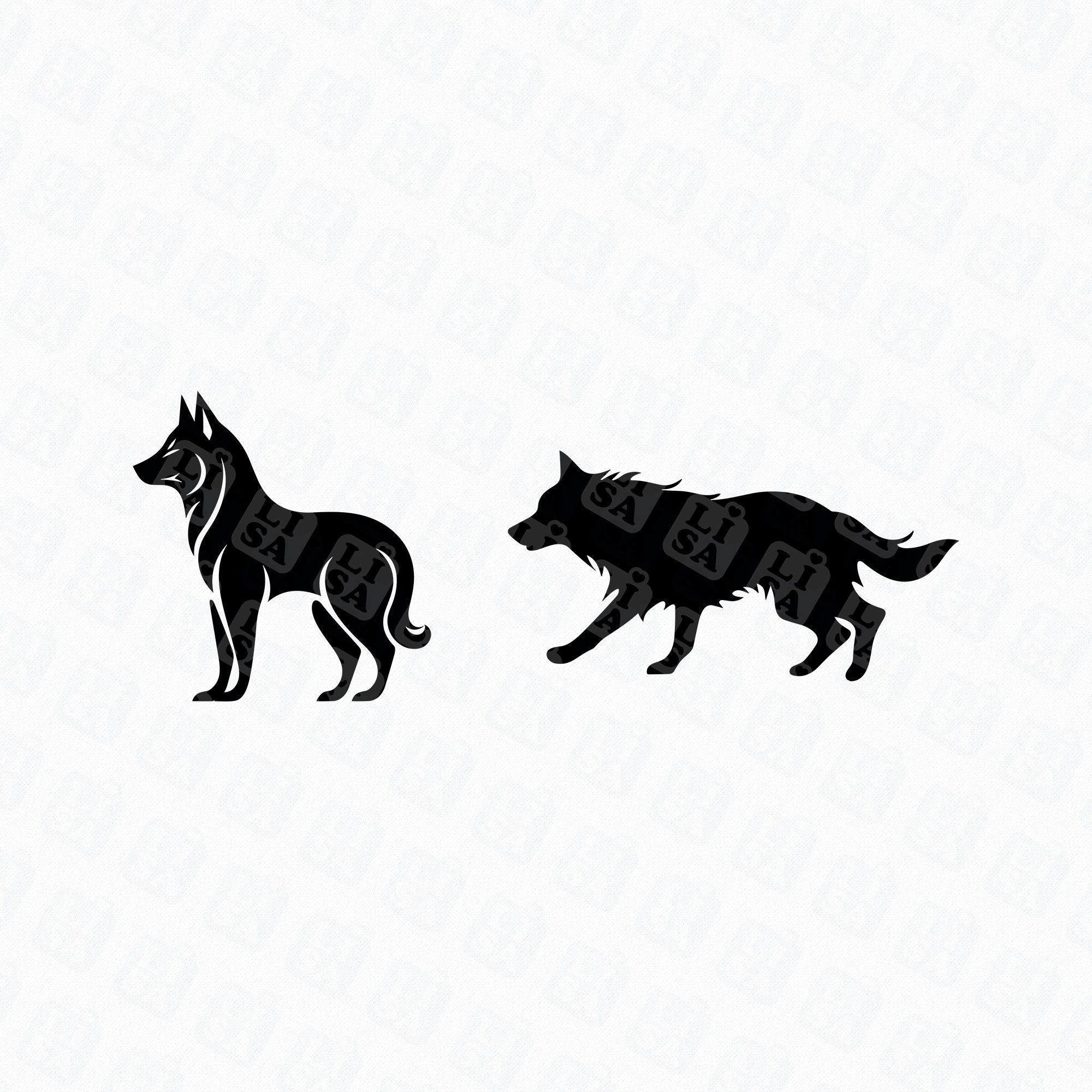 Wolf Svg Woodland Animals Svg Wolf Cutout Clipart Forest - Etsy