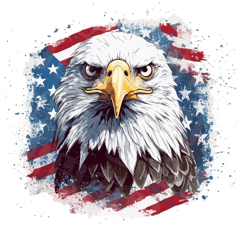 4 Watercolor Eagle Png Watercolor 4th of July Clipart - Etsy