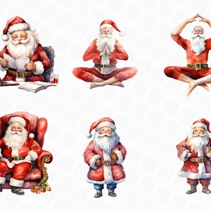 50 Watercolor Santa Clipart Png - Christmas Png Images With Transparent ...