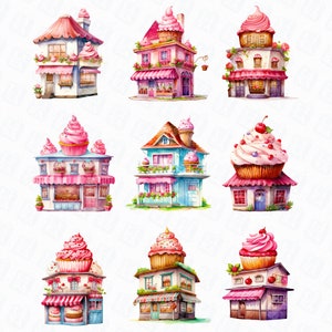 Watercolor Cupcake House Png - Sweet House Png, Cupcake Clip Art ...